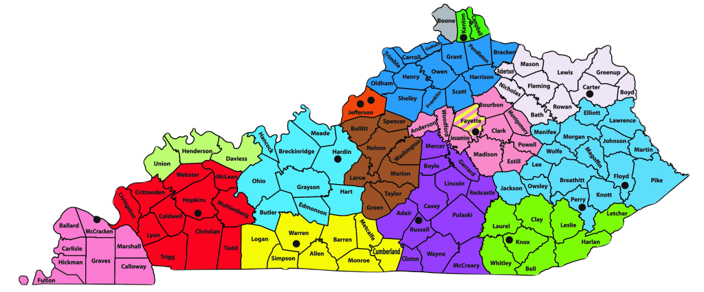 KEA UniServ Map - Kentucky Education Association